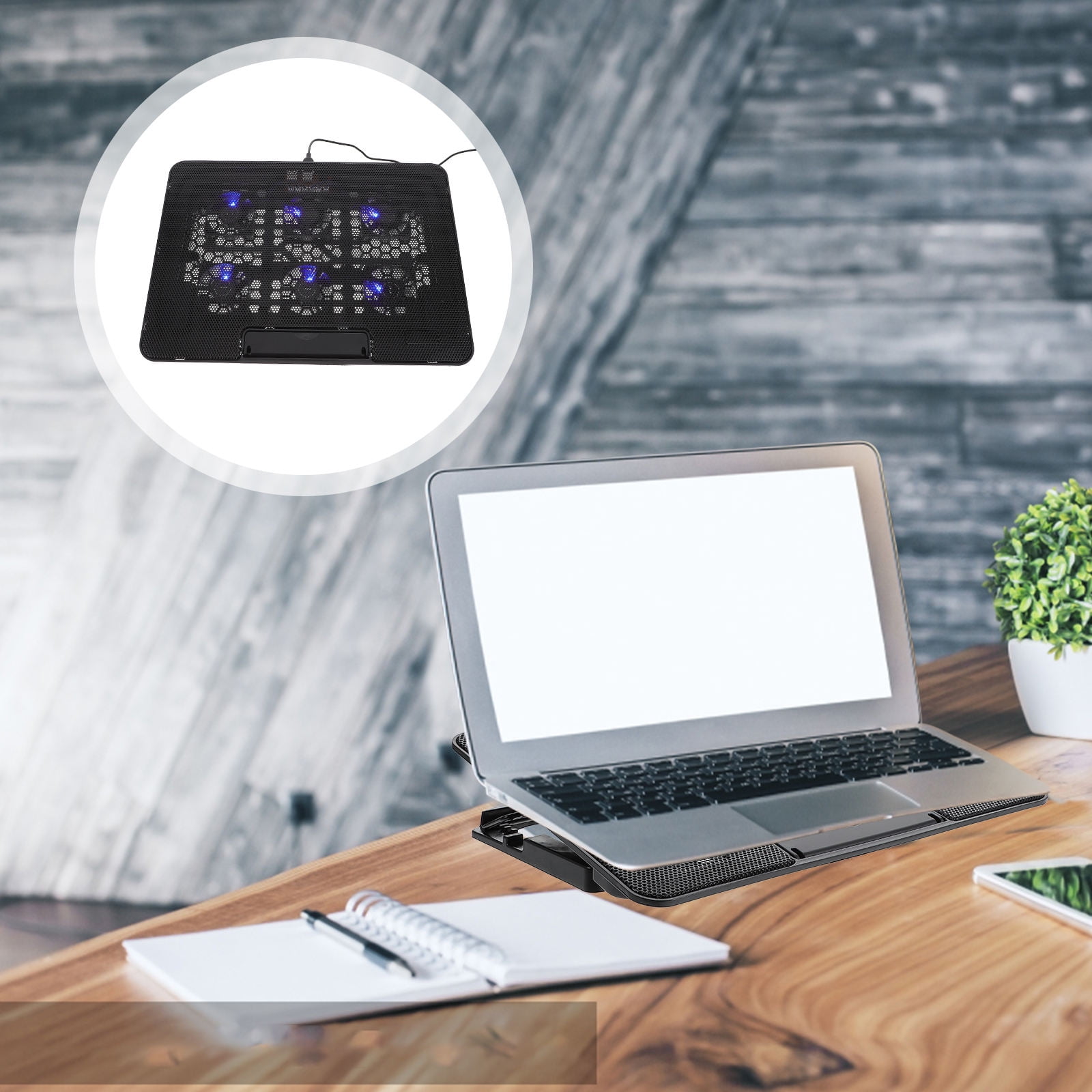 MLINS Laptop Cooler Fan Cooling Base Adjustable Stand Gaming - Walmart.com