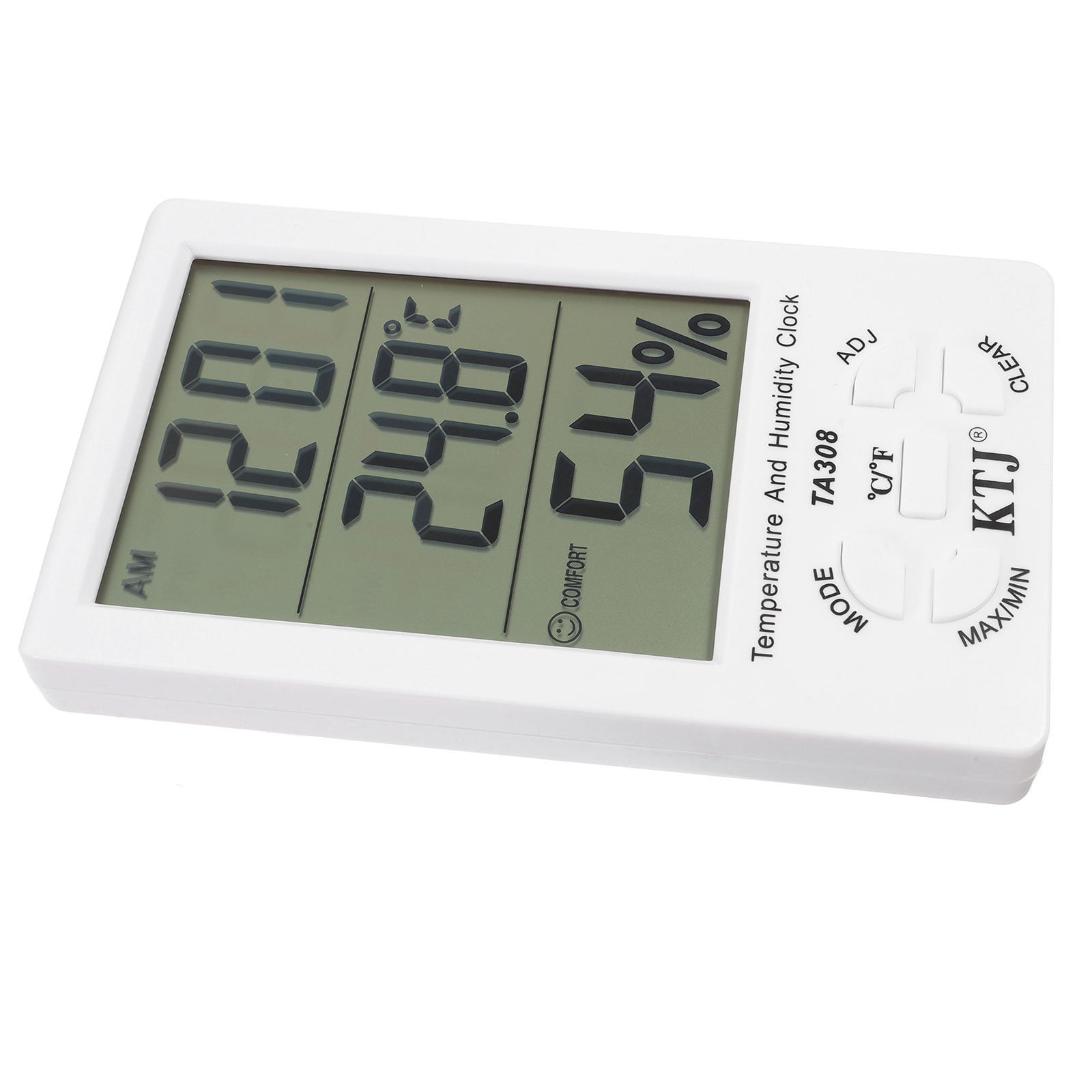 MLINS Large LCD Digital Hygrometer Clock Indoor Thermometer Humidity ...