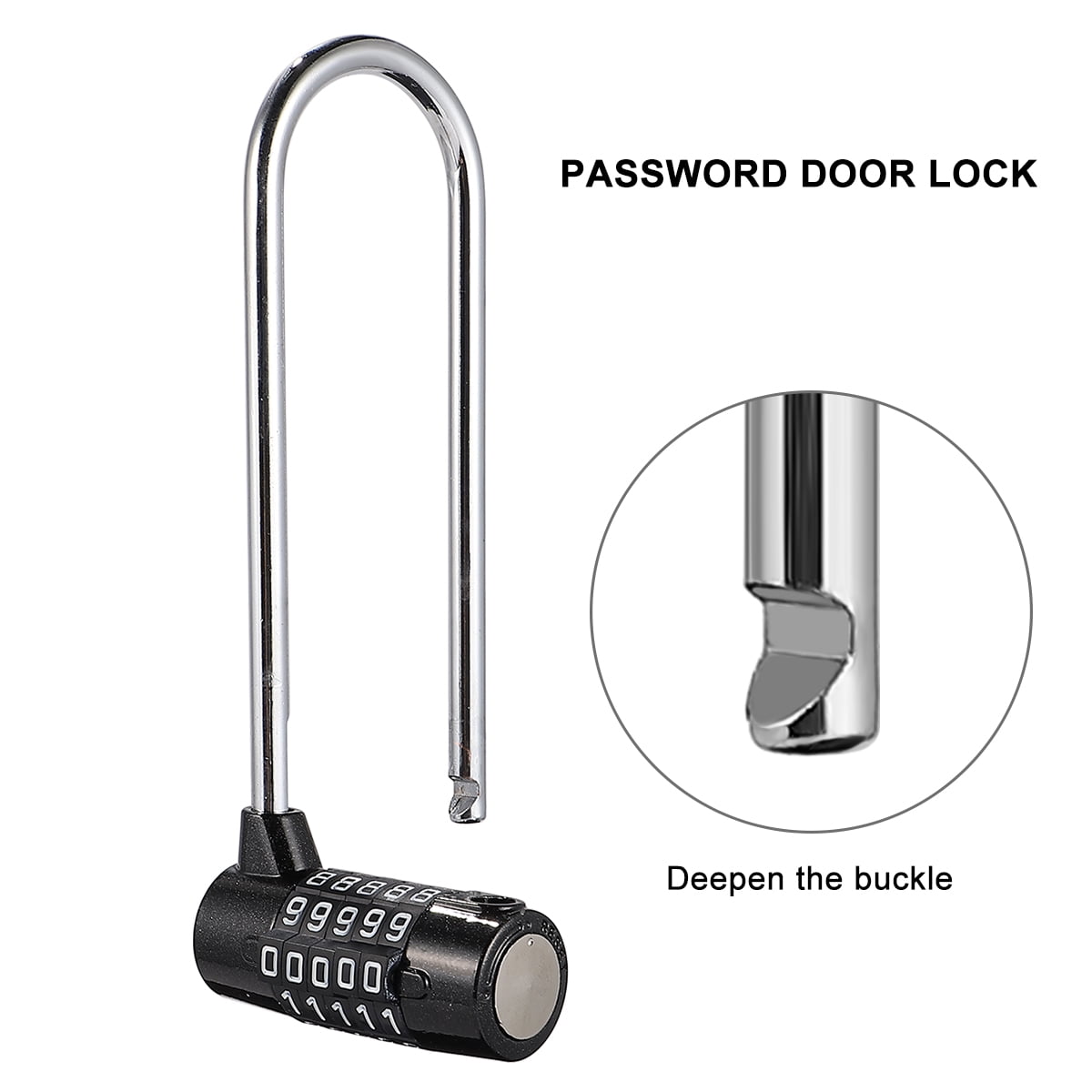 MLINS Large U-shaped Password Lock Cabinet Door Handle Hanging Lock for ...