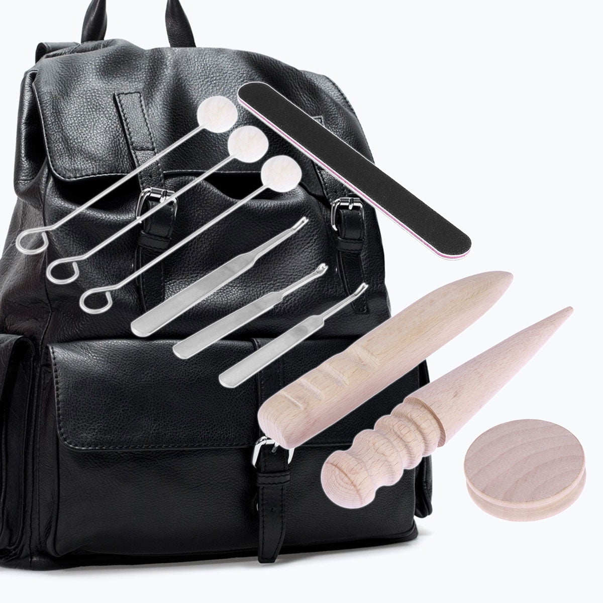 MLINS Leather Polishing Supplies with Sewing Tools Kit in Assorted ...