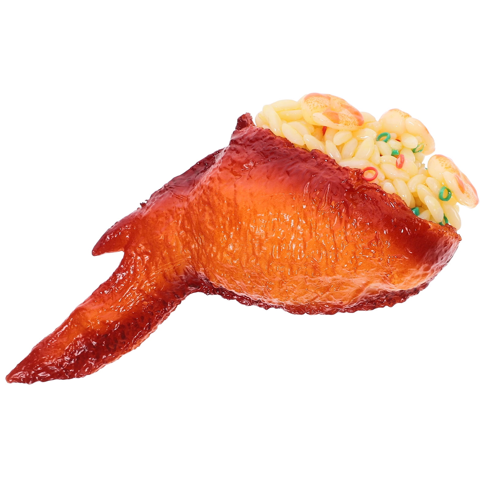 MLINS Lifelike Artificial Fake Food Chicken Wings Realistic Rice Roll ...