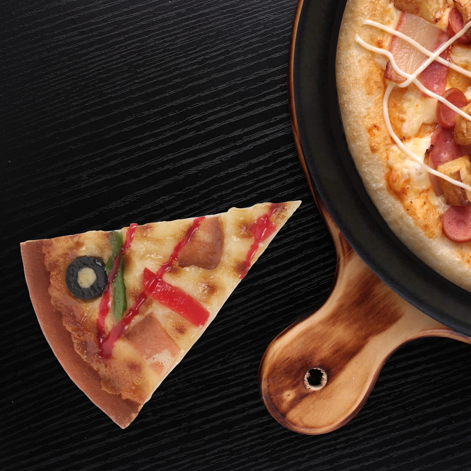 MLINS Lifelike Artificial Pizza Slice Model For Home Decoration ...