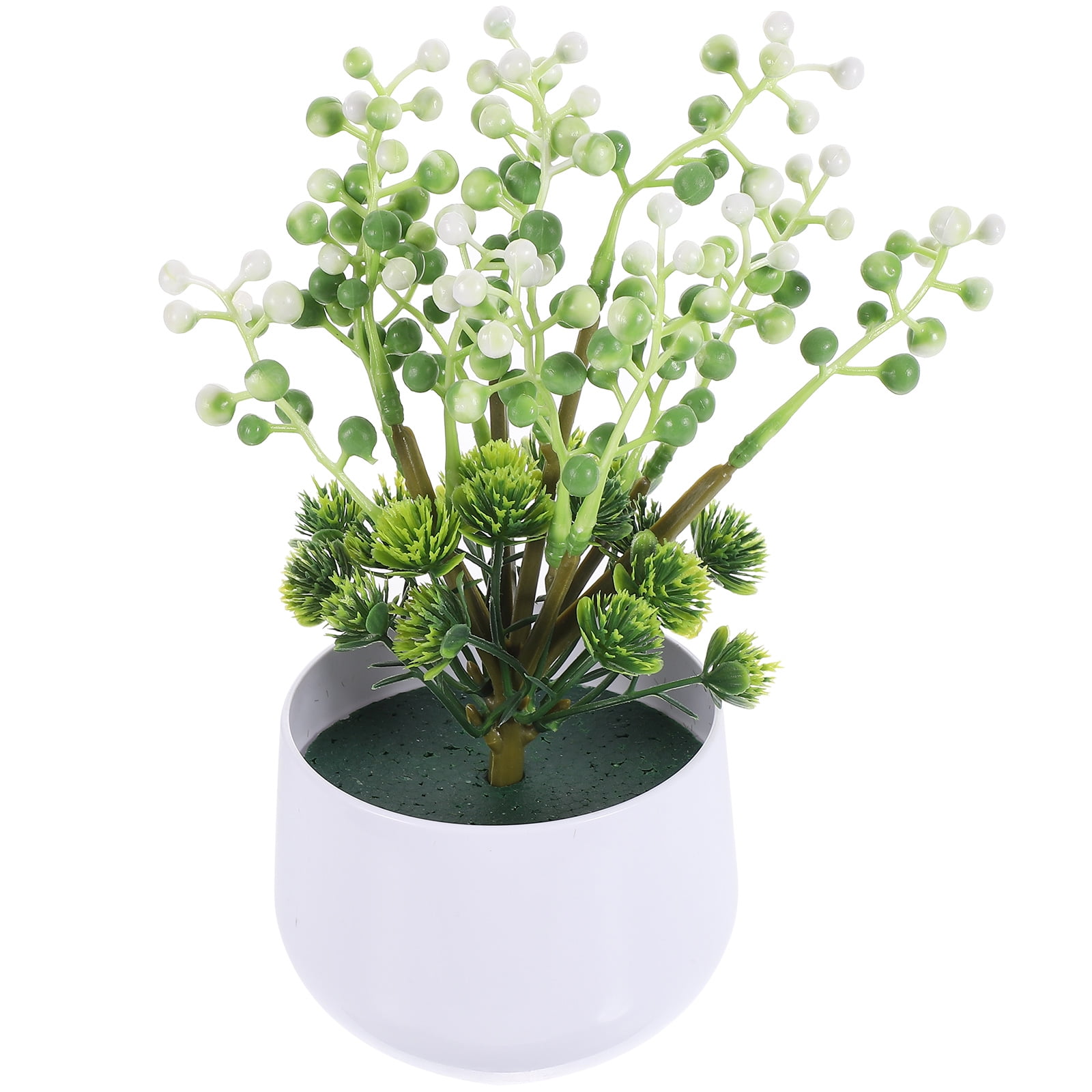 MLINS Lifelike Potted Plants Fake Ornament Garden Artificial Flowers ...