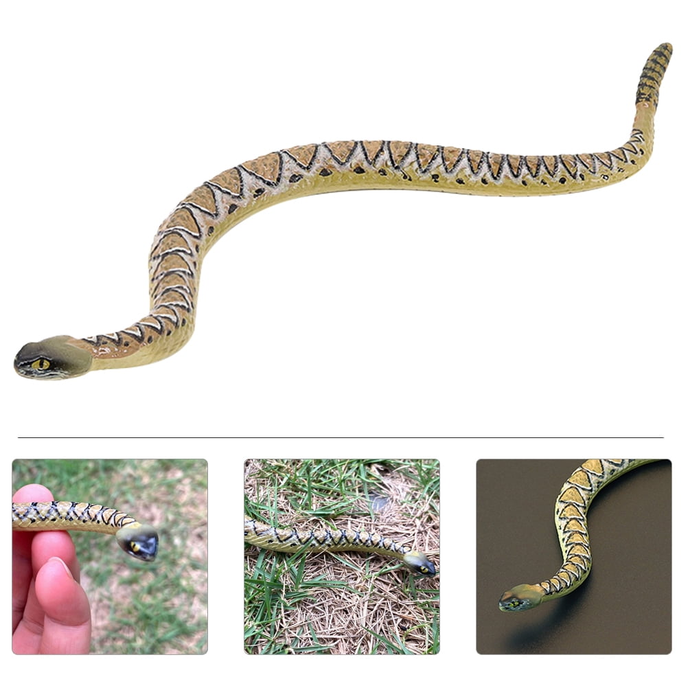 MLINS Lifelike Snake Figure Decor Made of PVC for Garden Bonsai or ...