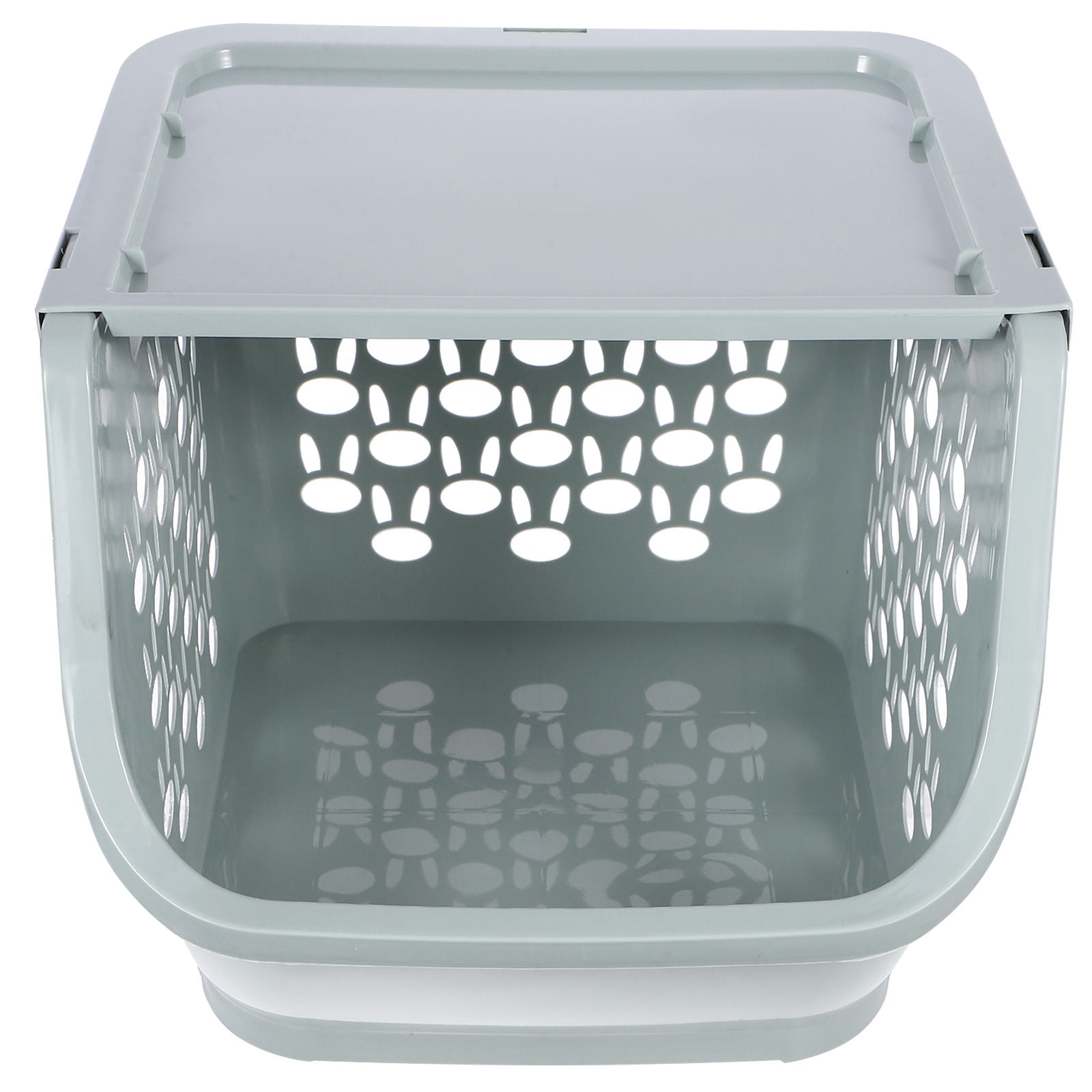 MLINS Light Green Stackable Storage Box Open Front Multifunctional ...