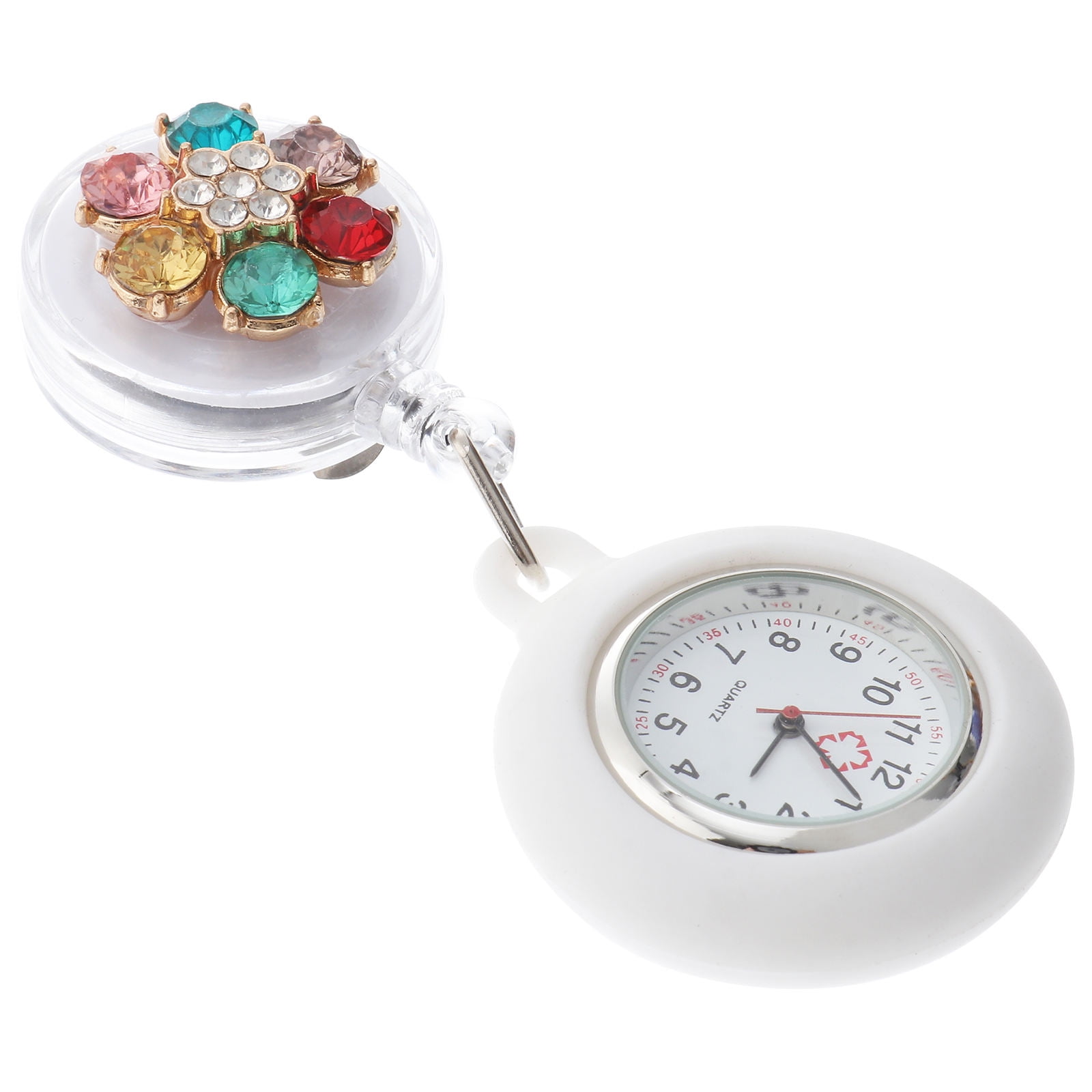 MLINS Nurse Watch Synthetic Material White Fob Watch for Nurses with ...