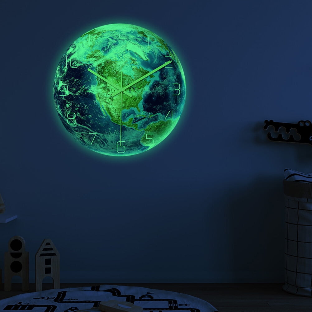 MLINS Luminous Blue Acrylic UV Wall Clock with Numerals Silent Design ...