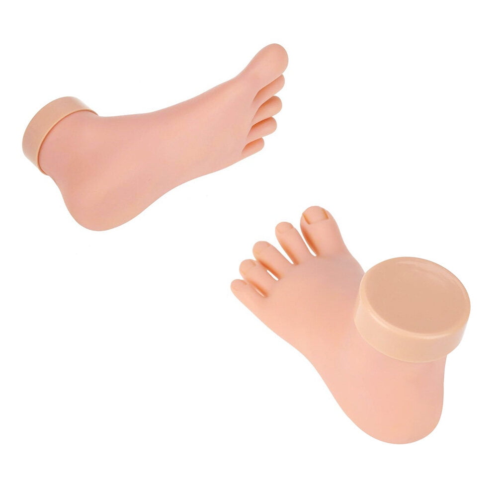 MLINS Mannequin Feet Fake Prime Pedicure Practice Tool for Nails ...