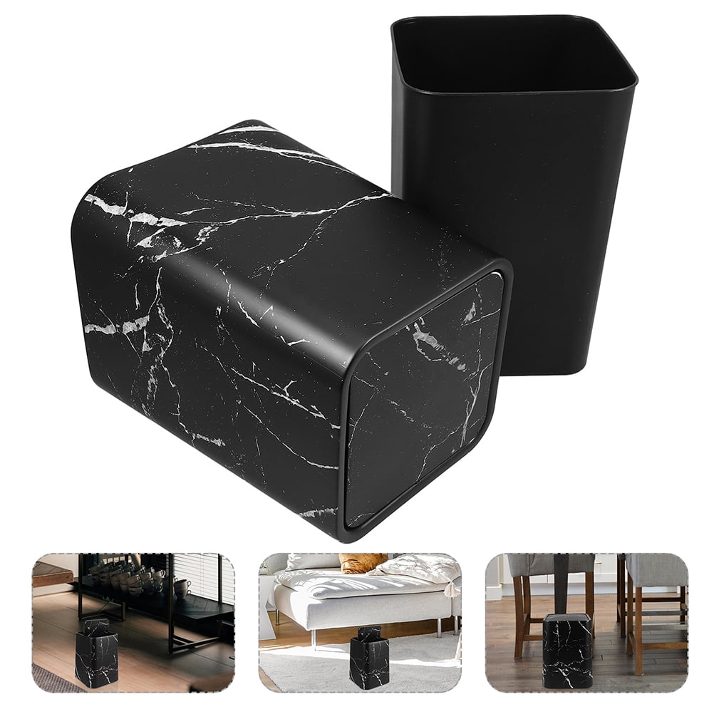 MLINS Marble Trash Can Kitchen Plastic Office Trash Can Farmhouse Trash ...