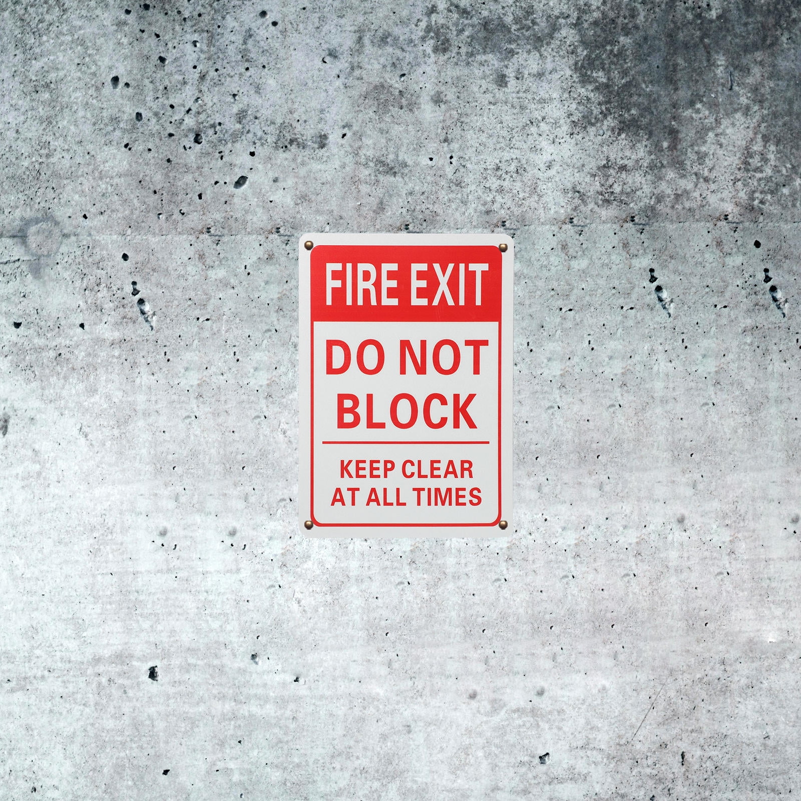 MLINS Market Fire Exit Sign Emergency Fire Exit Sign Caution Emergency ...