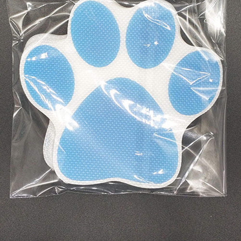 MLINS Masteelf 4PCS Dog Footprint Stickers Cartoon Bathtub Prevention ...