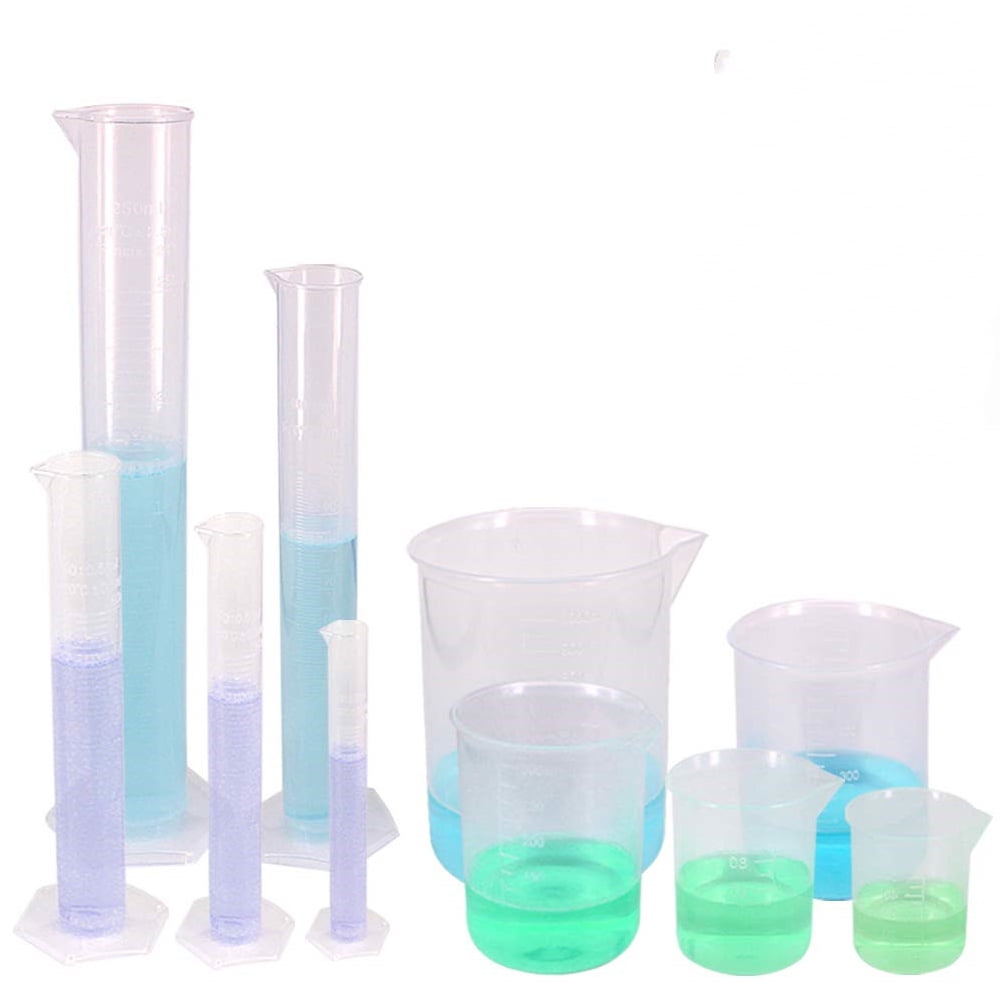 MLINS Measuring Measure Graduated Cylinder Set Beaker Cylinders and ...