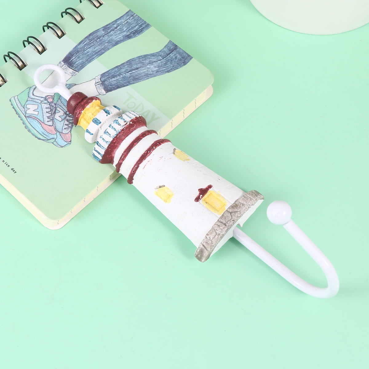 MLINS Mediterranean Style Decorative Hooks with Colorful Wooden Design ...