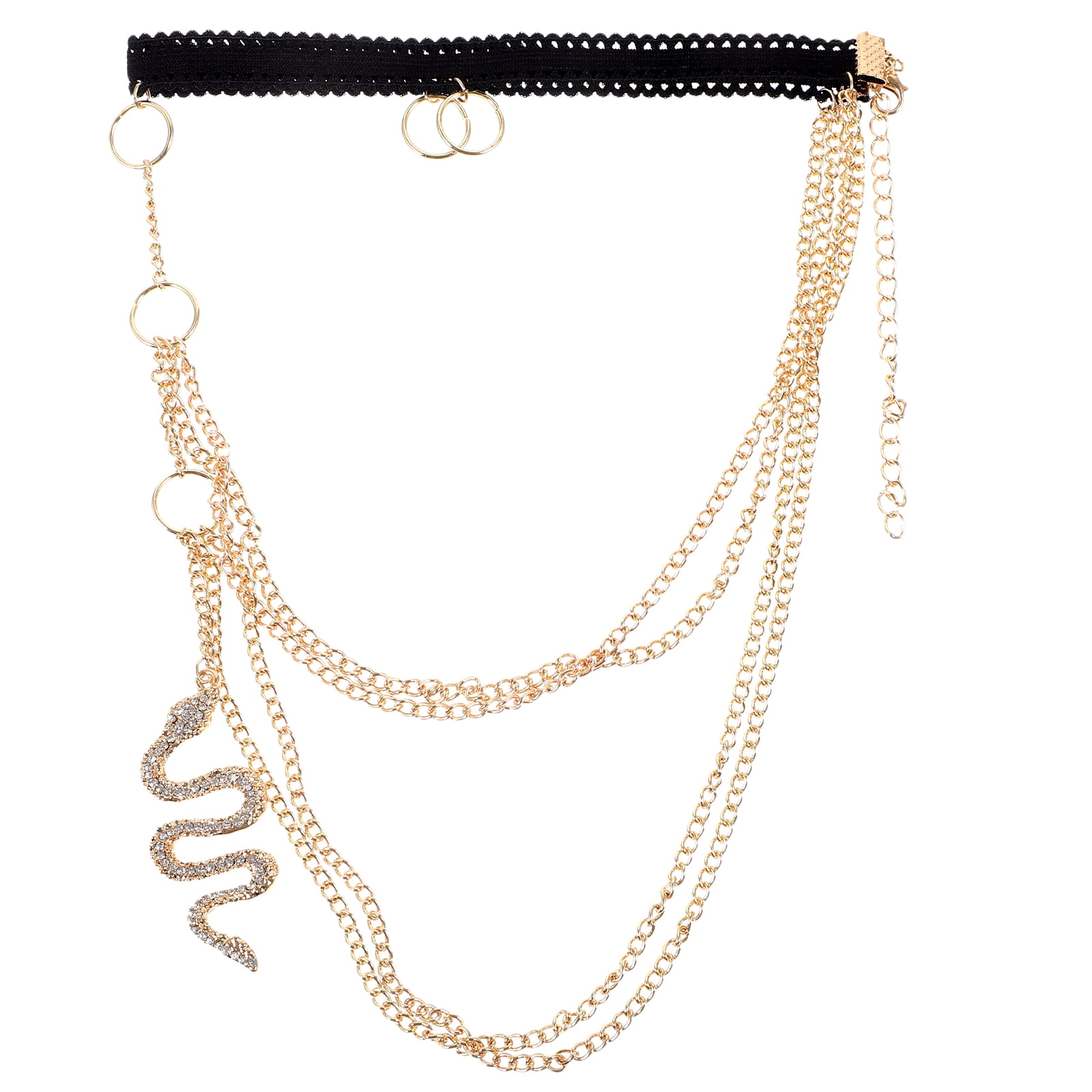 MLINS Medusa Thigh Chain Snakes Thigh Chain Metal Leg Decoration Body ...