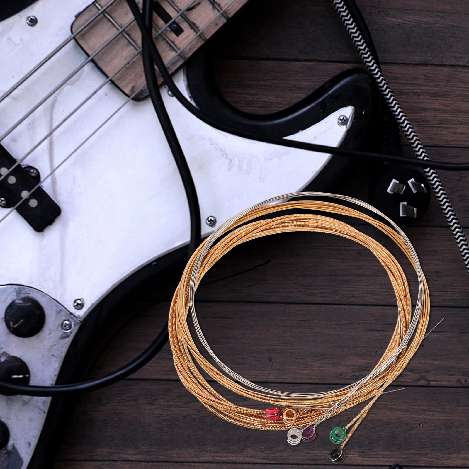 LIFKOME Acoustic Guitar Strings Set Assorted Color 6Pcs 80 Copper Sound ...