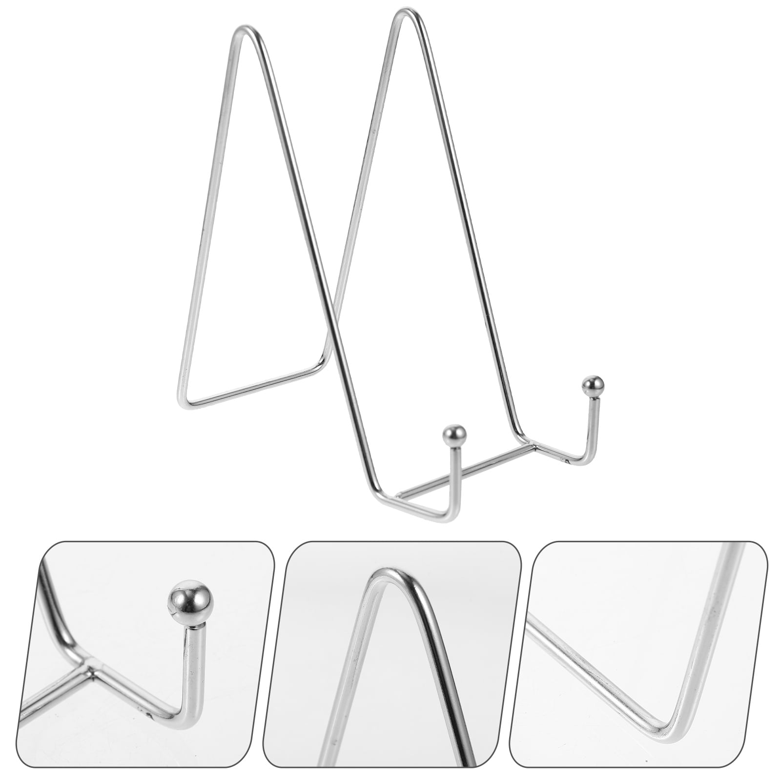 DINHEAROM Rectangular Display Stand Silver 1Pack 5.9x5.5x3in For Office ...