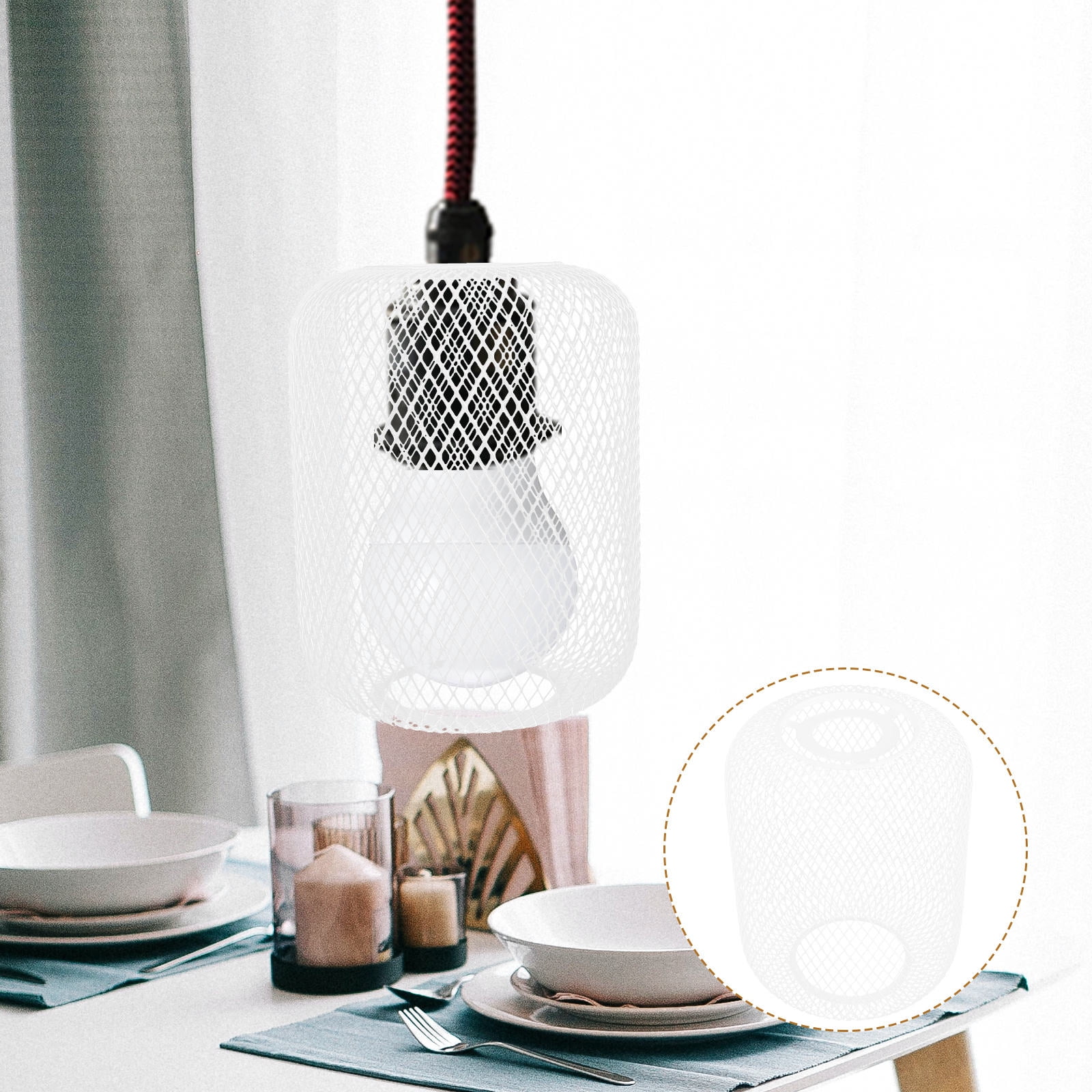 MLINS Metal Mesh Lamp Shade Cover Metal Light Cover Vintage Lamp Shade ...