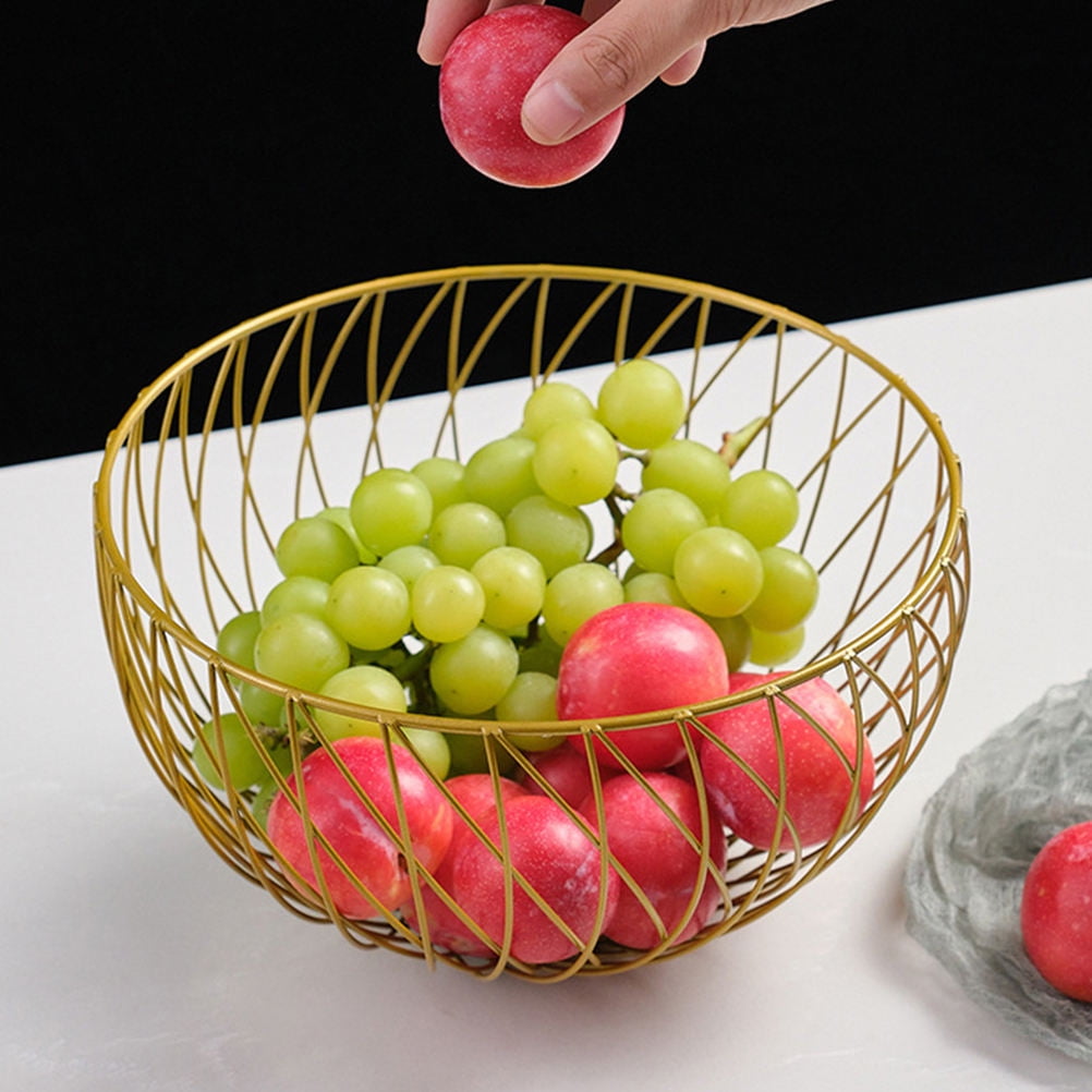 MLINS Metal Wire Fruit Basket Bowl for Kitchen Counter 1 Set Fruit ...