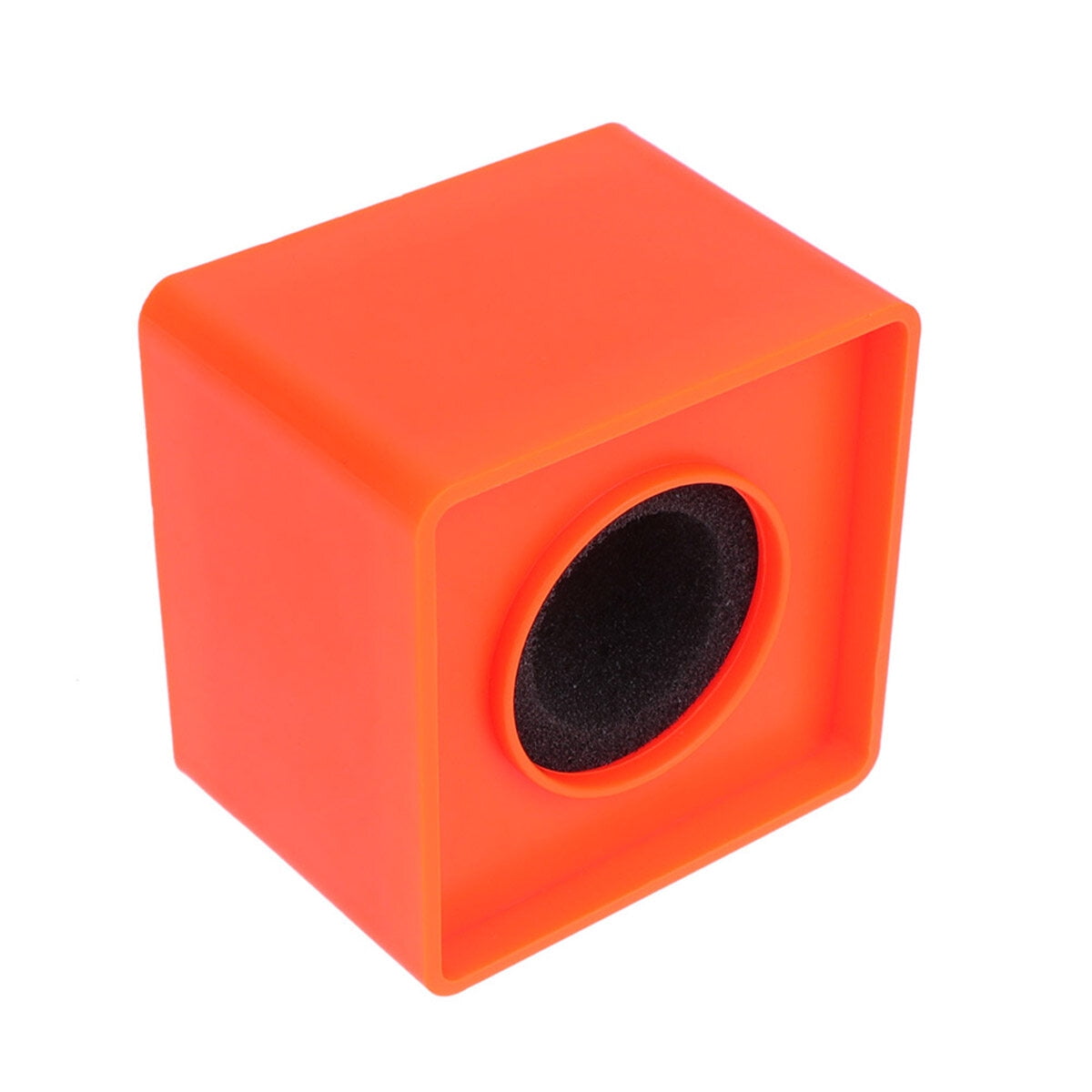 MLINS Mic Flag Cube Shaped Station Logo Microphone Square Orange Stand ...