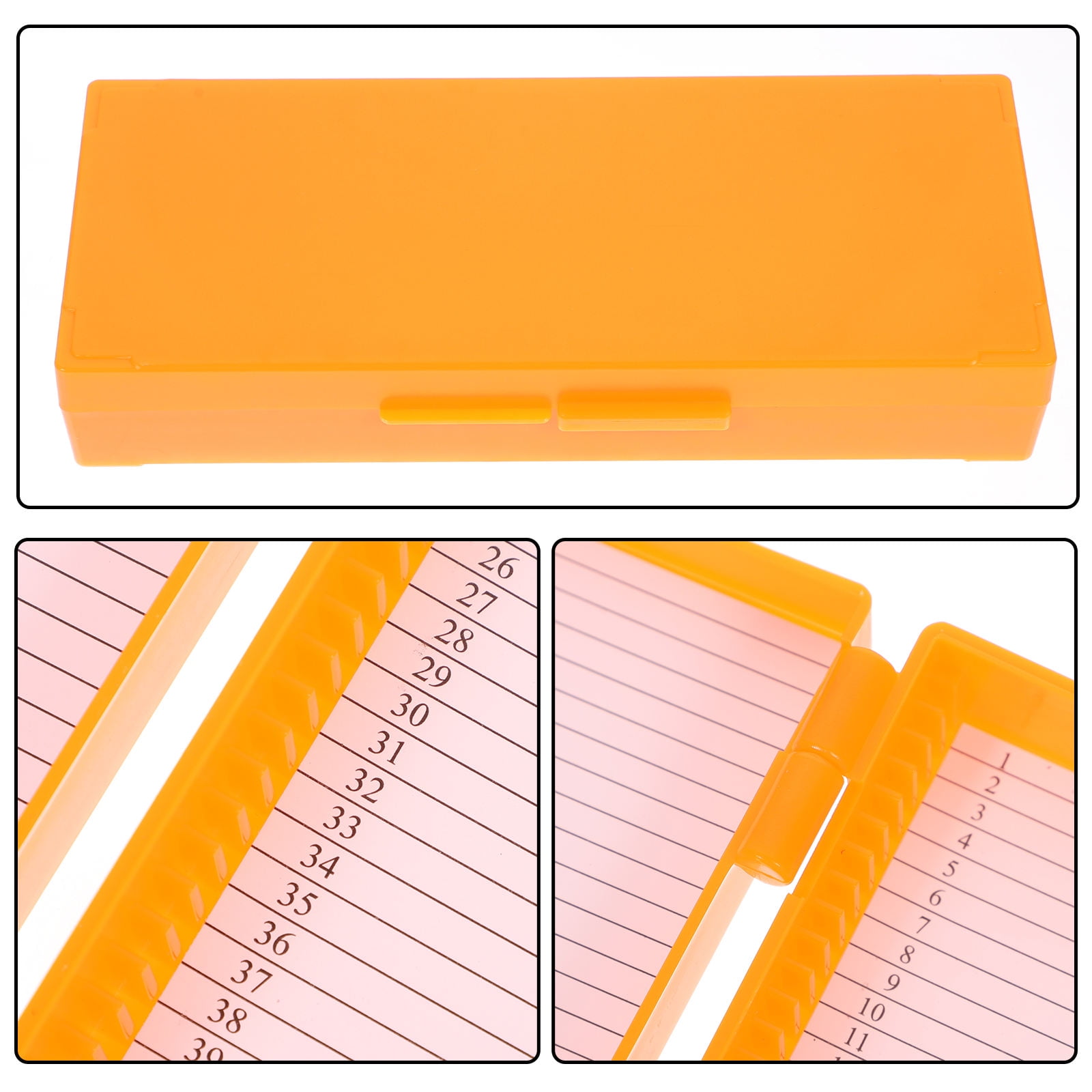 MLINS Microscope Slide Storage Box for in Lab or Classroom Yellow ABS ...