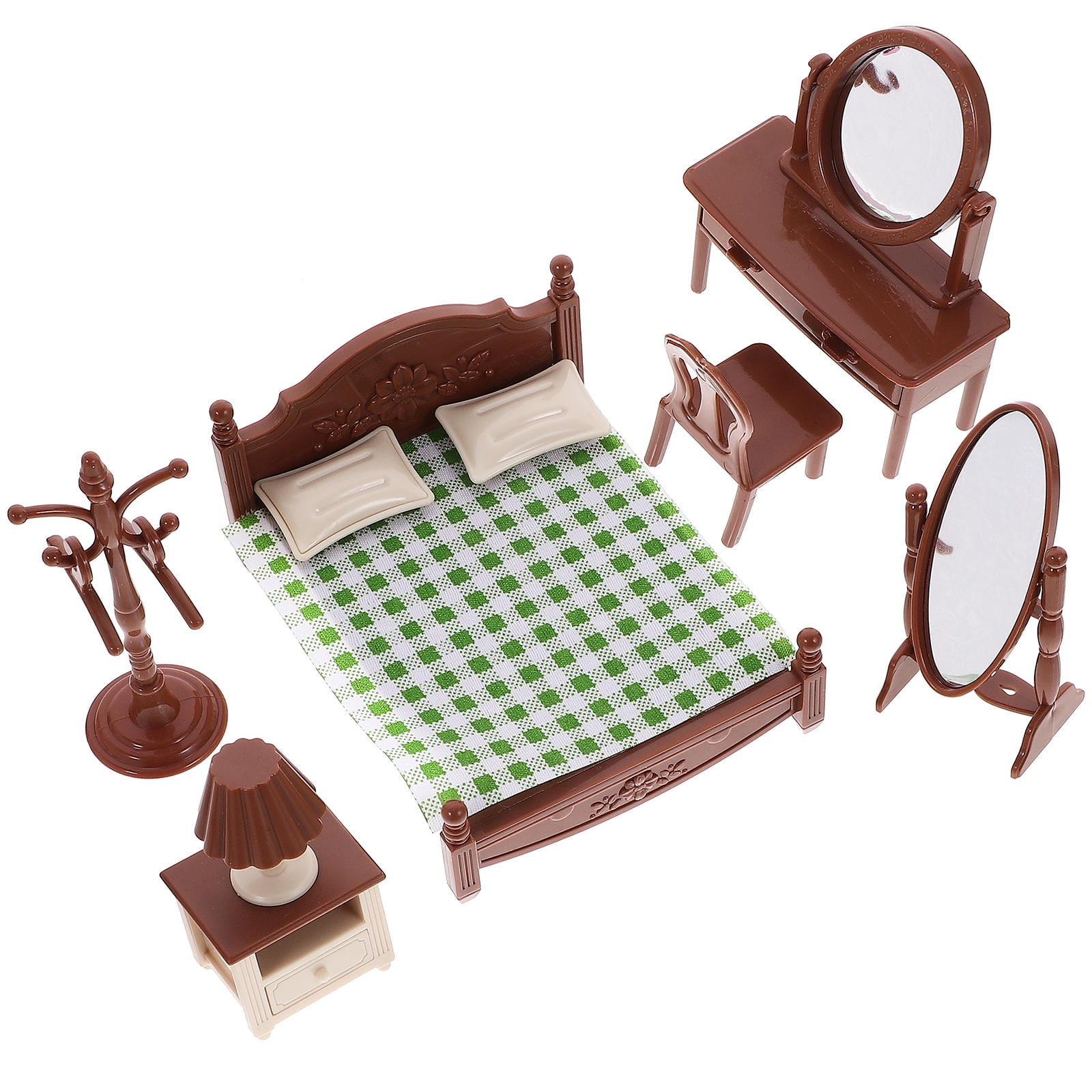 MLINS Mini Bed for Dolls Tiny Dollhouse Bedroom Furniture - Walmart.com