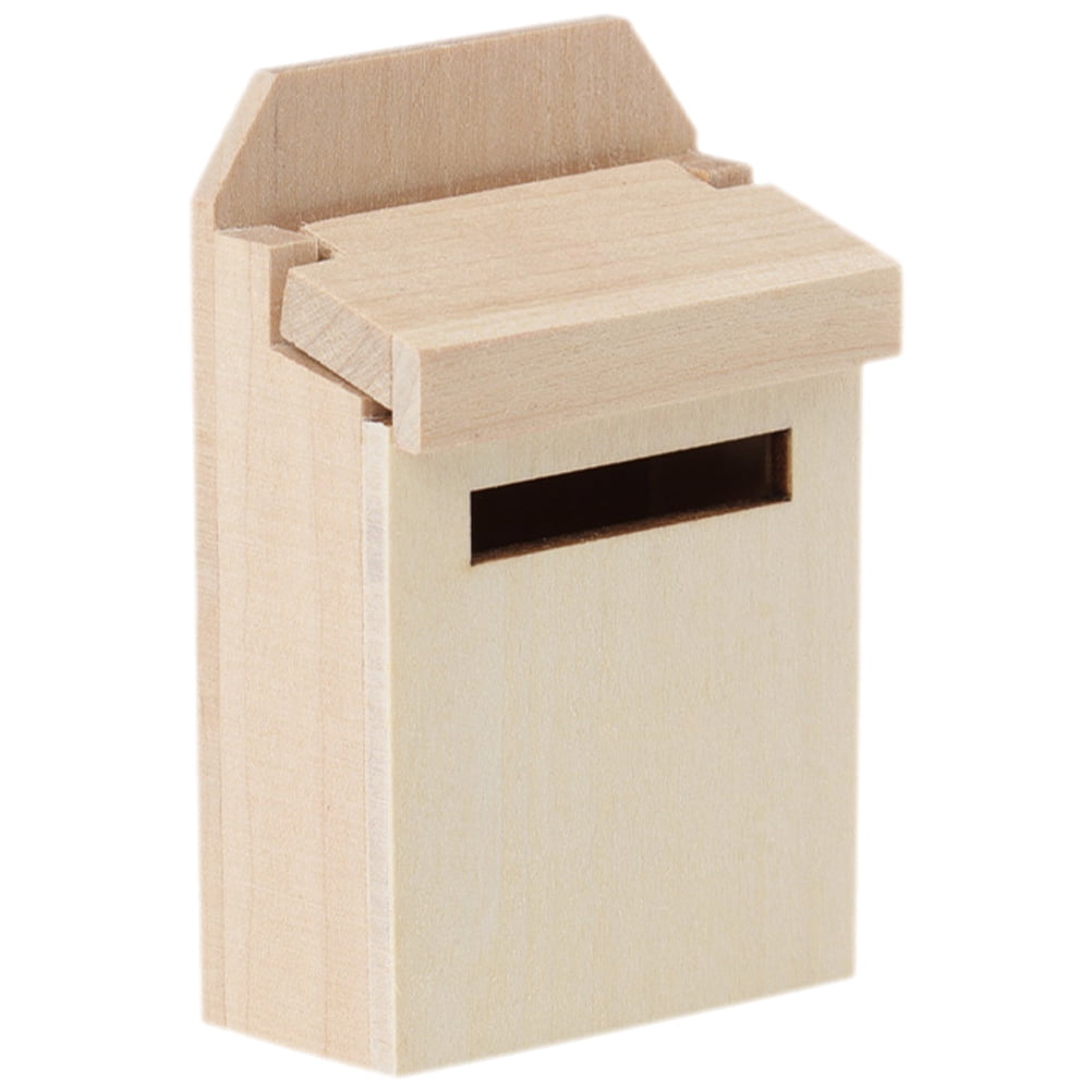 PTOOTP Mini Blank Wood Mailbox Rectangular 1Pcs 2.7x1.8x1.0in - Walmart.com