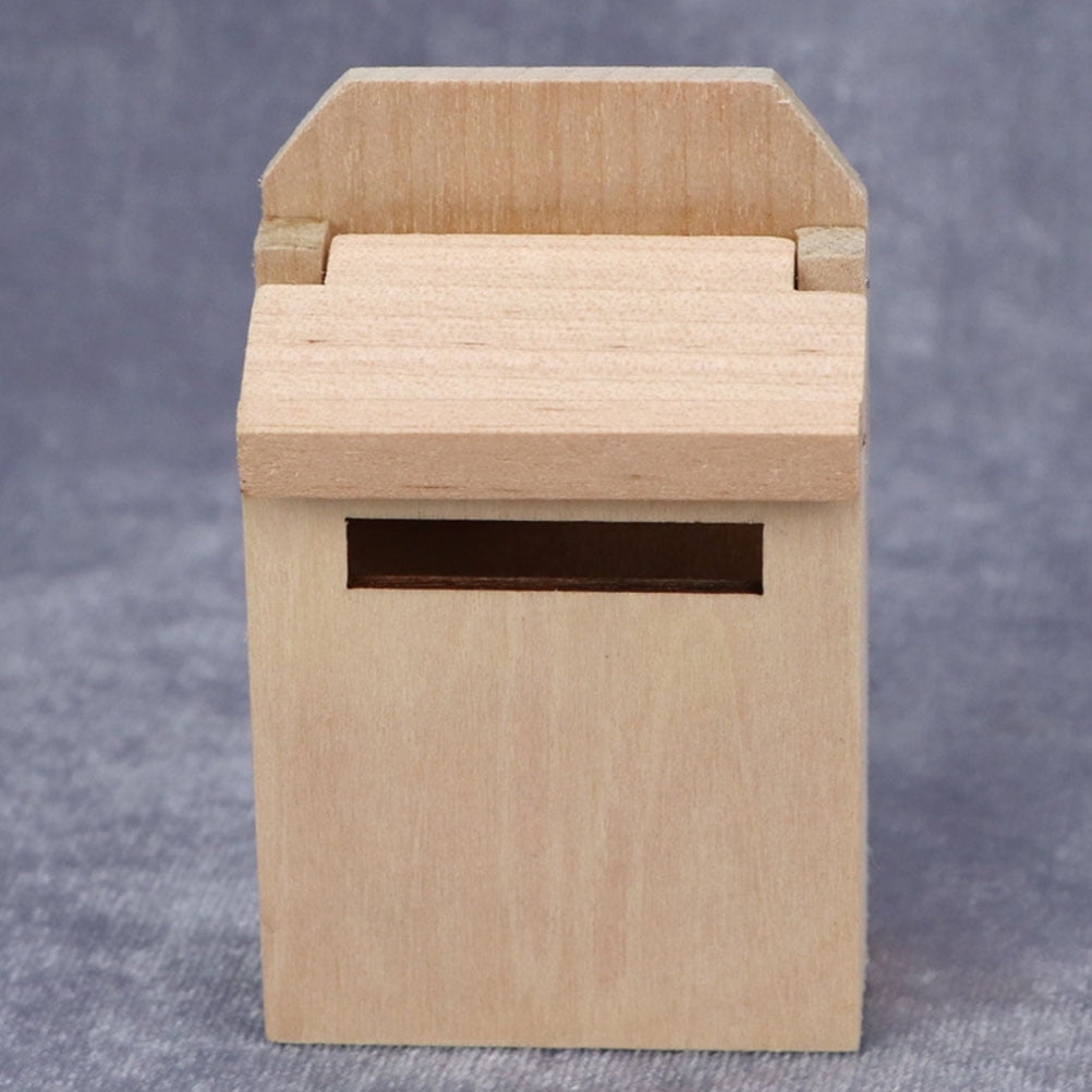 PTOOTP Mini Blank Wood Mailbox Rectangular 1Pcs 2.7x1.8x1.0in - Walmart.com