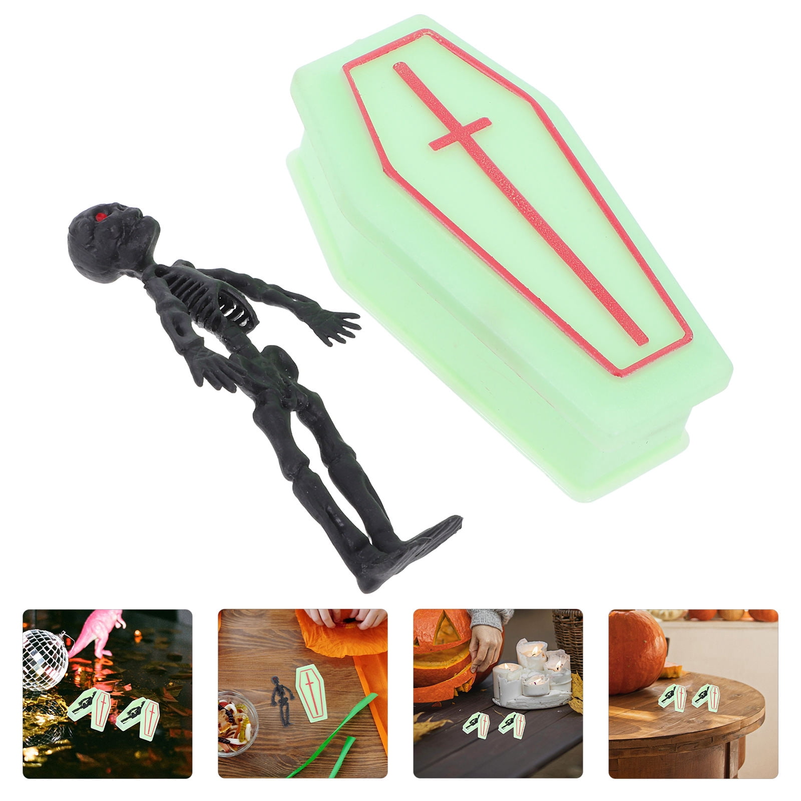 MLINS Mini Coffin Boxes for Decoration Plastic Multi Prank Prop ...