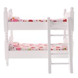 MLINS Mini Double Decker Bed Decor Mini House Landscape Bunk Bed Mini ...
