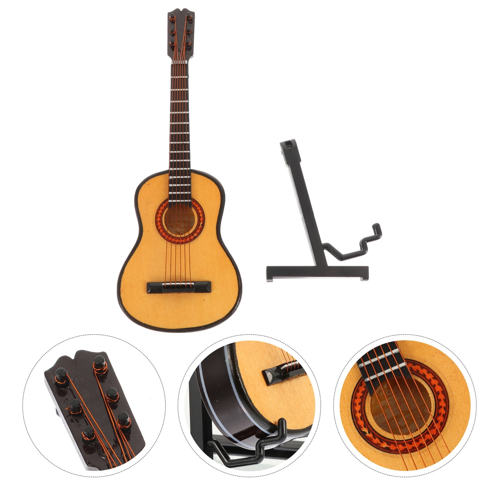 MLINS Mini Guitar Model Decor Toy Kids Musical Instruments Child Khaki ...