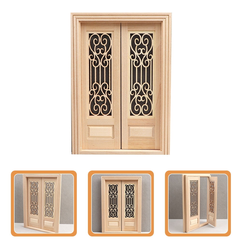 MLINS Mini House Door Model Mini House Furniture Wooden Mini Door Model ...