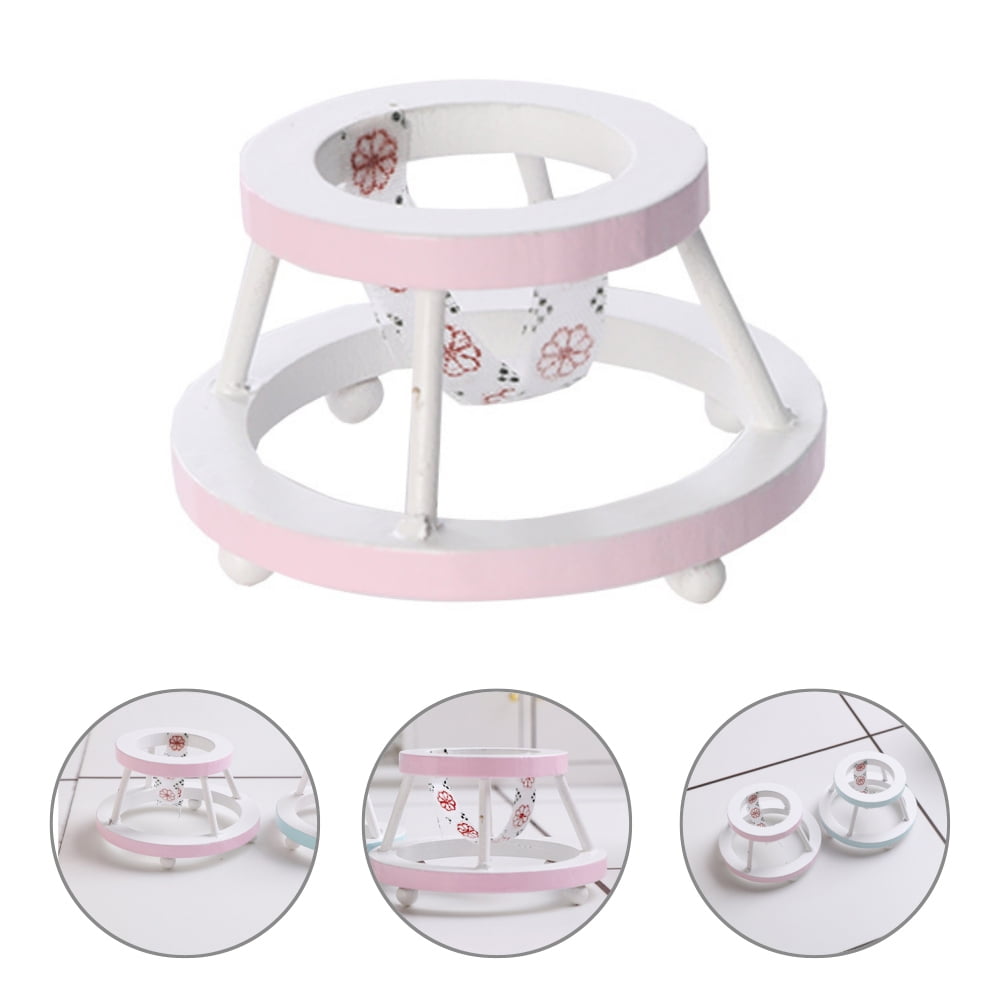 MLINS Mini House Wooden Baby Walker Walkers for Babies Dolls Nursery ...