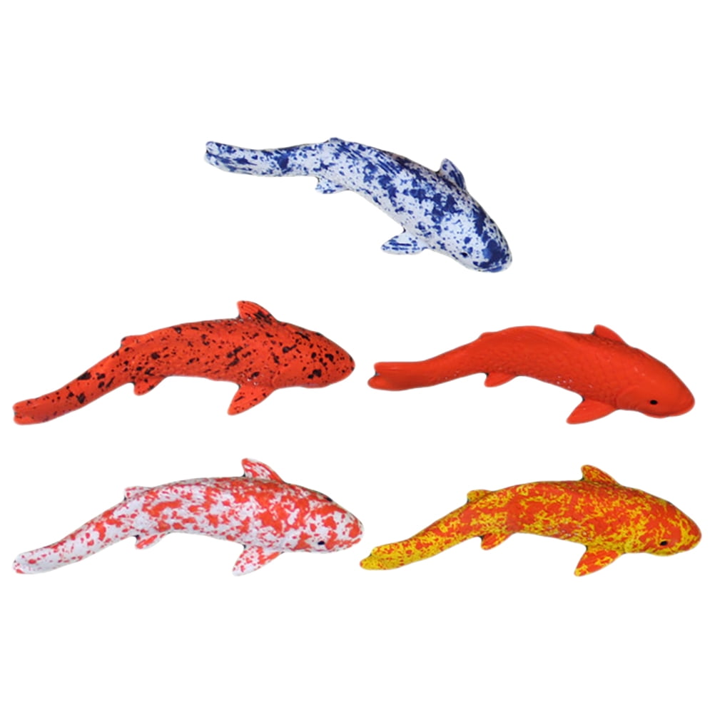 MLINS Mini Koi Fish 5pcs Artificial Small Fish Realistic Goldfish Model ...