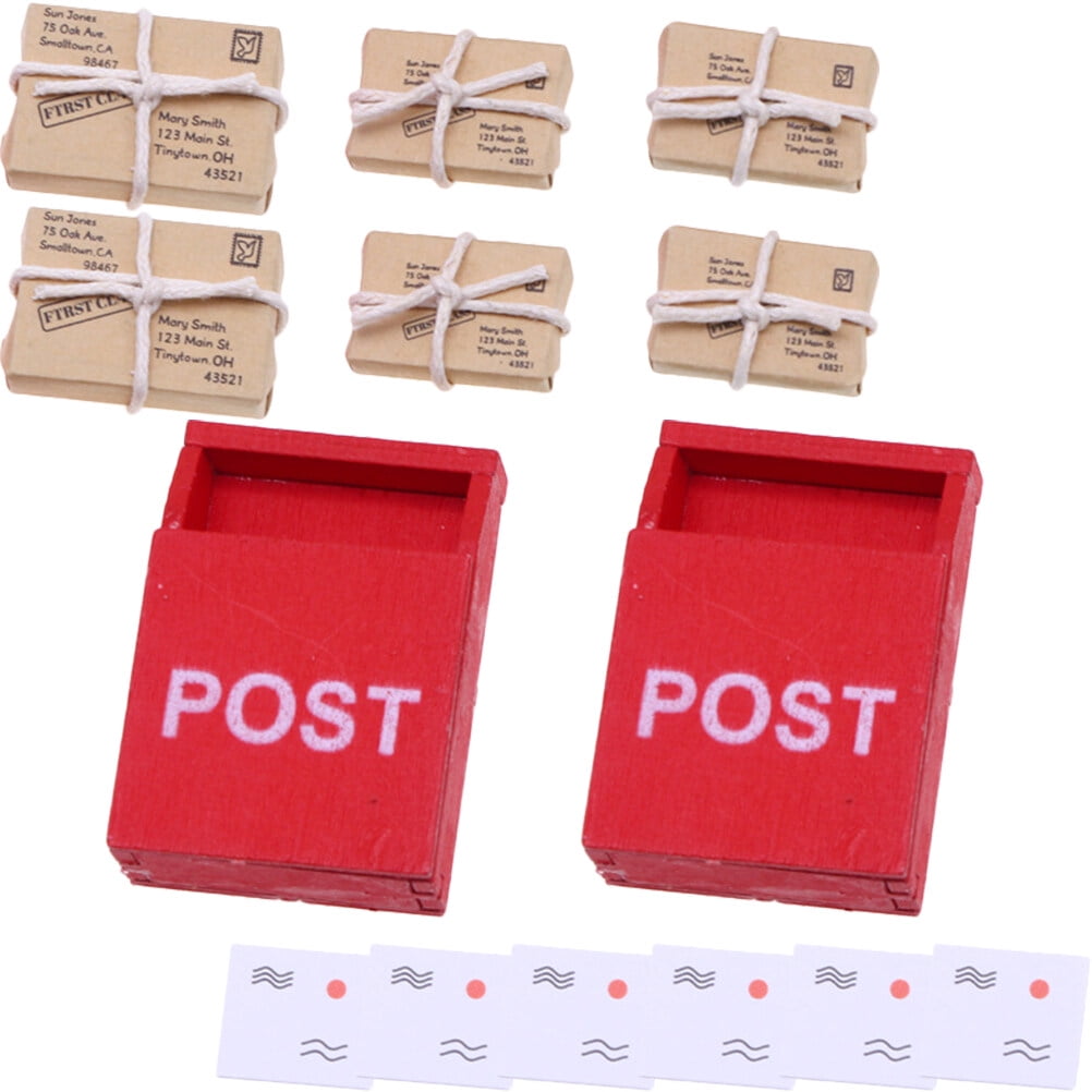 MLINS Mini Mailbox and Parcels Decor Set for Kids Assorted Color Paper ...