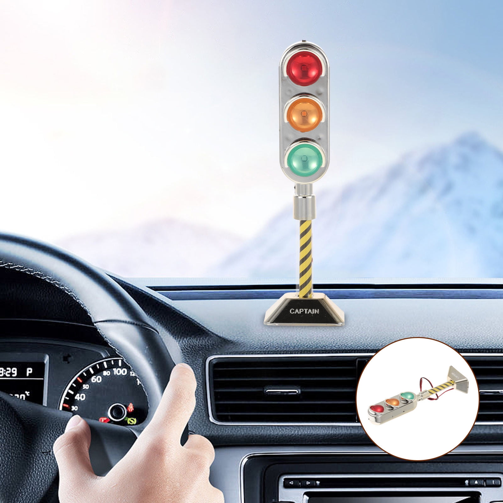 MLINS Mini Traffic Signal Light Decoration Car Decor Mini Street Light ...