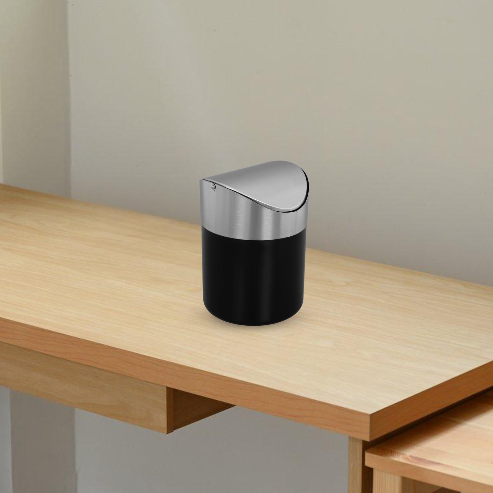 MLINS Mini Trash Can Countertop Trash Can with Lid Tiny Garbage Bin ...