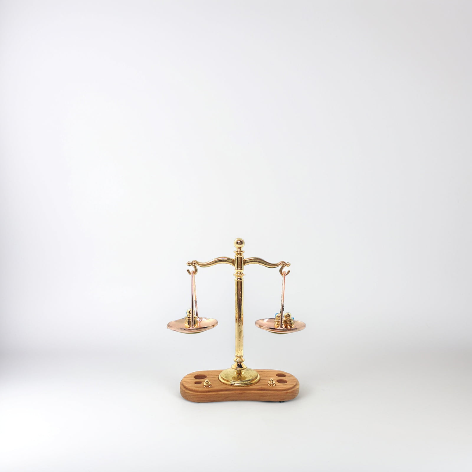 MLINS Mini Weigh Scale Model for Decor Made of Metal Brown Color Small ...