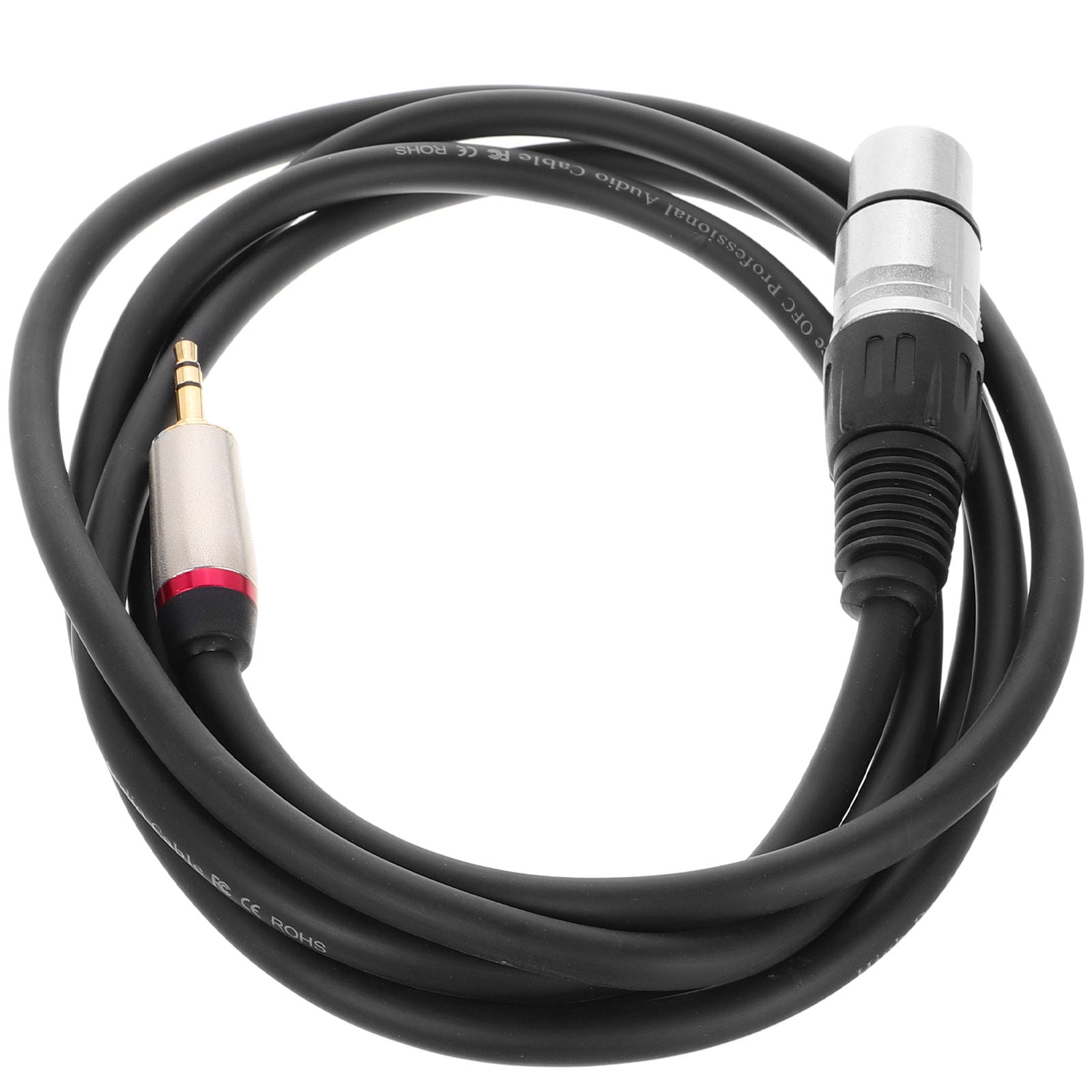 Adapter for Audio Cable 3-Pin Mini XLR Female to TRS Plug Black Zinc ...