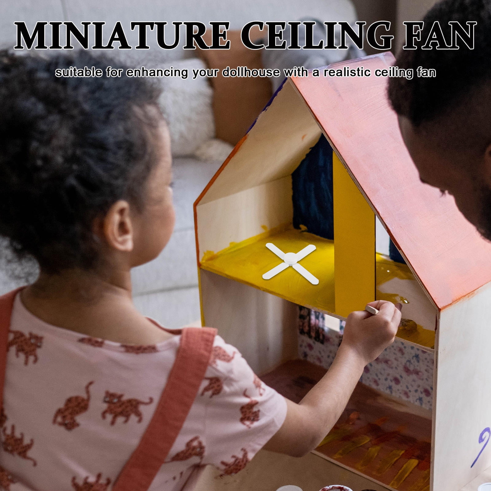 MLINS Miniature Dollhouse Furniture Ceiling Fan Model Miniature ...