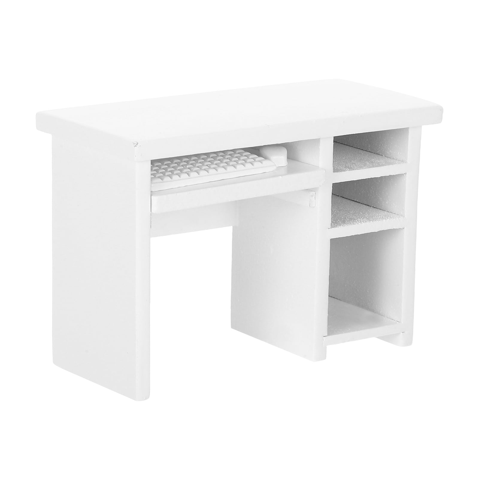 MLINS Miniature Dollhouse Office Furniture Toy 1:12 Computer Desk For ...