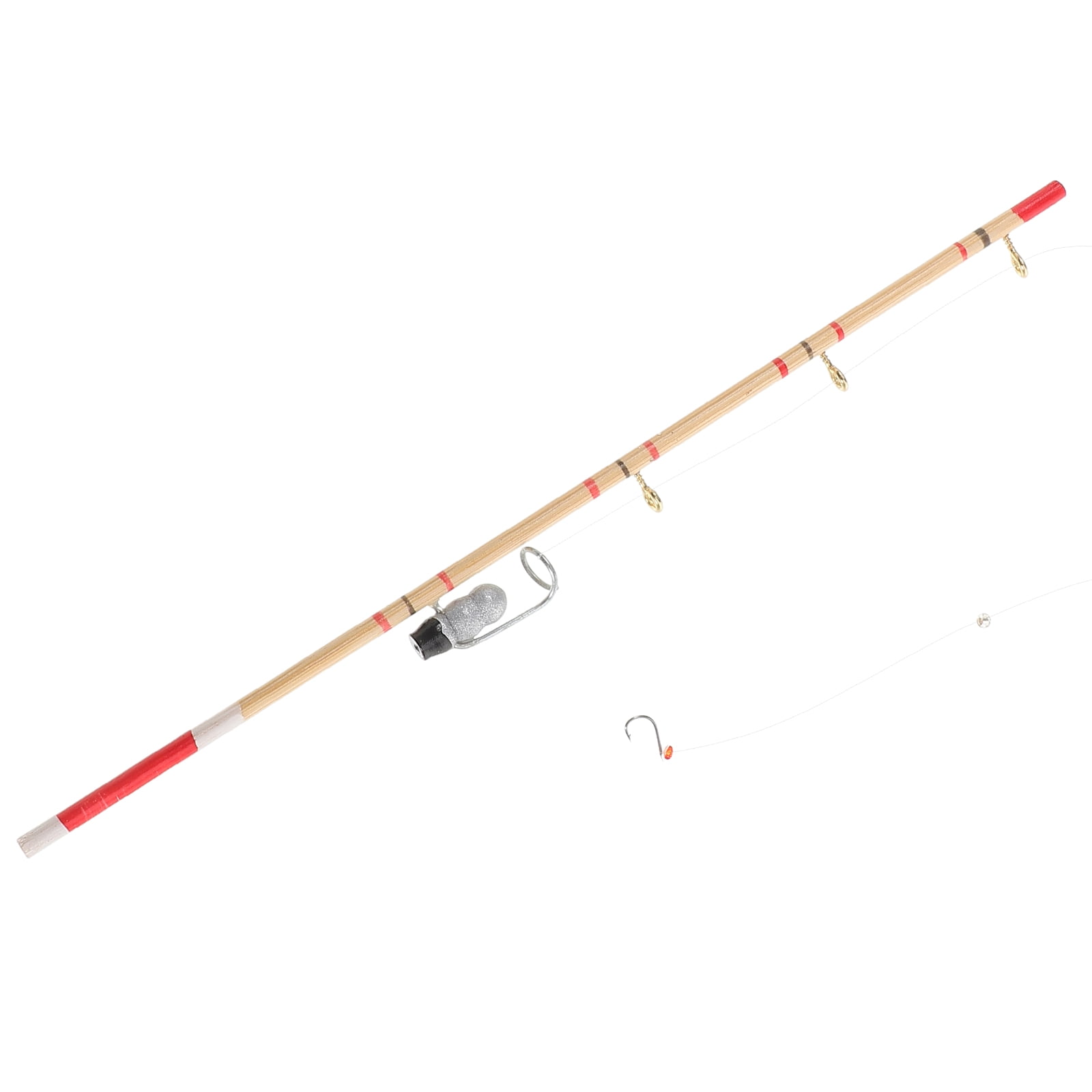 MLINS Miniature Fishing Poles for Crafts MultiColor Wooden Toy Fishing ...
