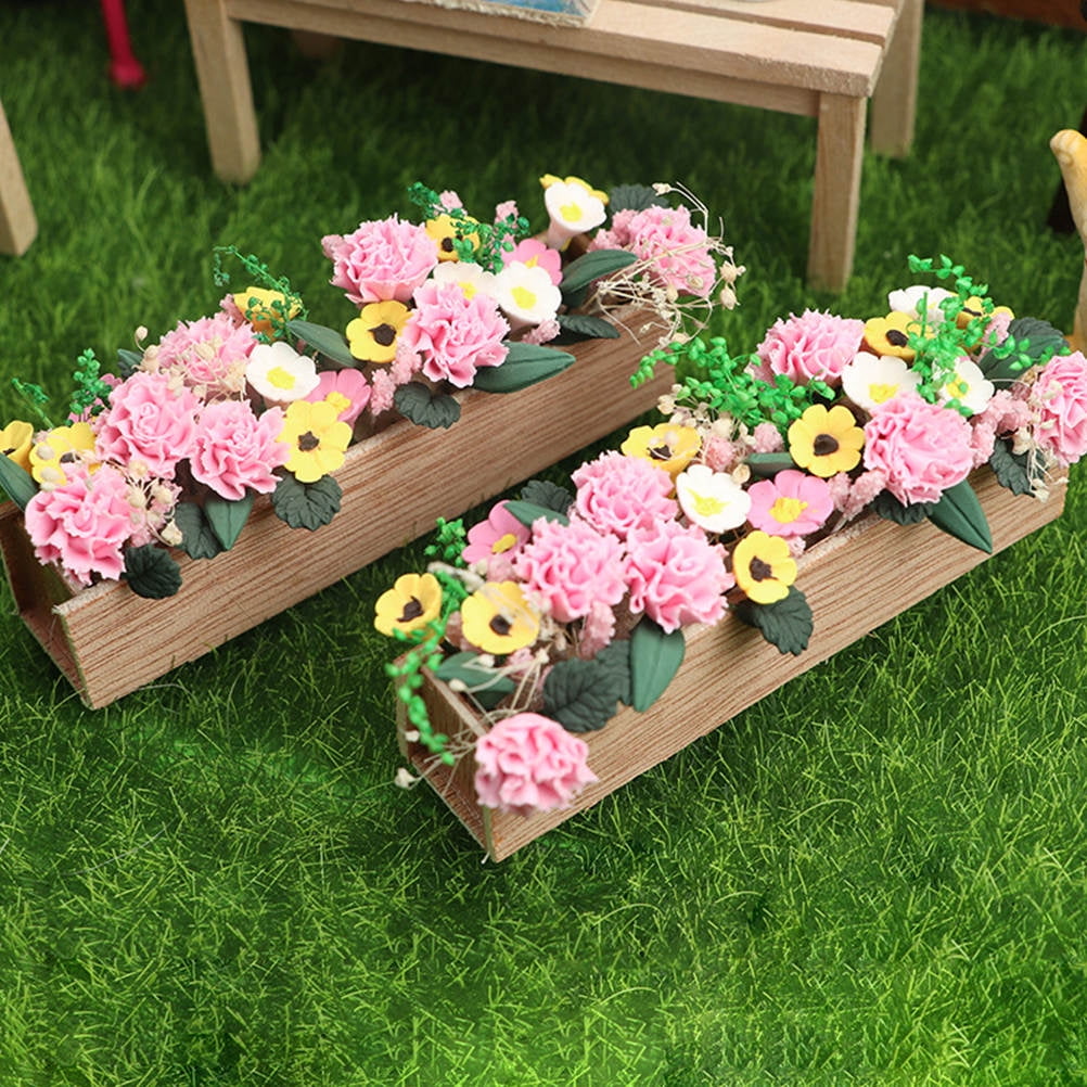 MLINS Miniature Flower Bed Micro Landscape Garden Planter Bed Miniature ...