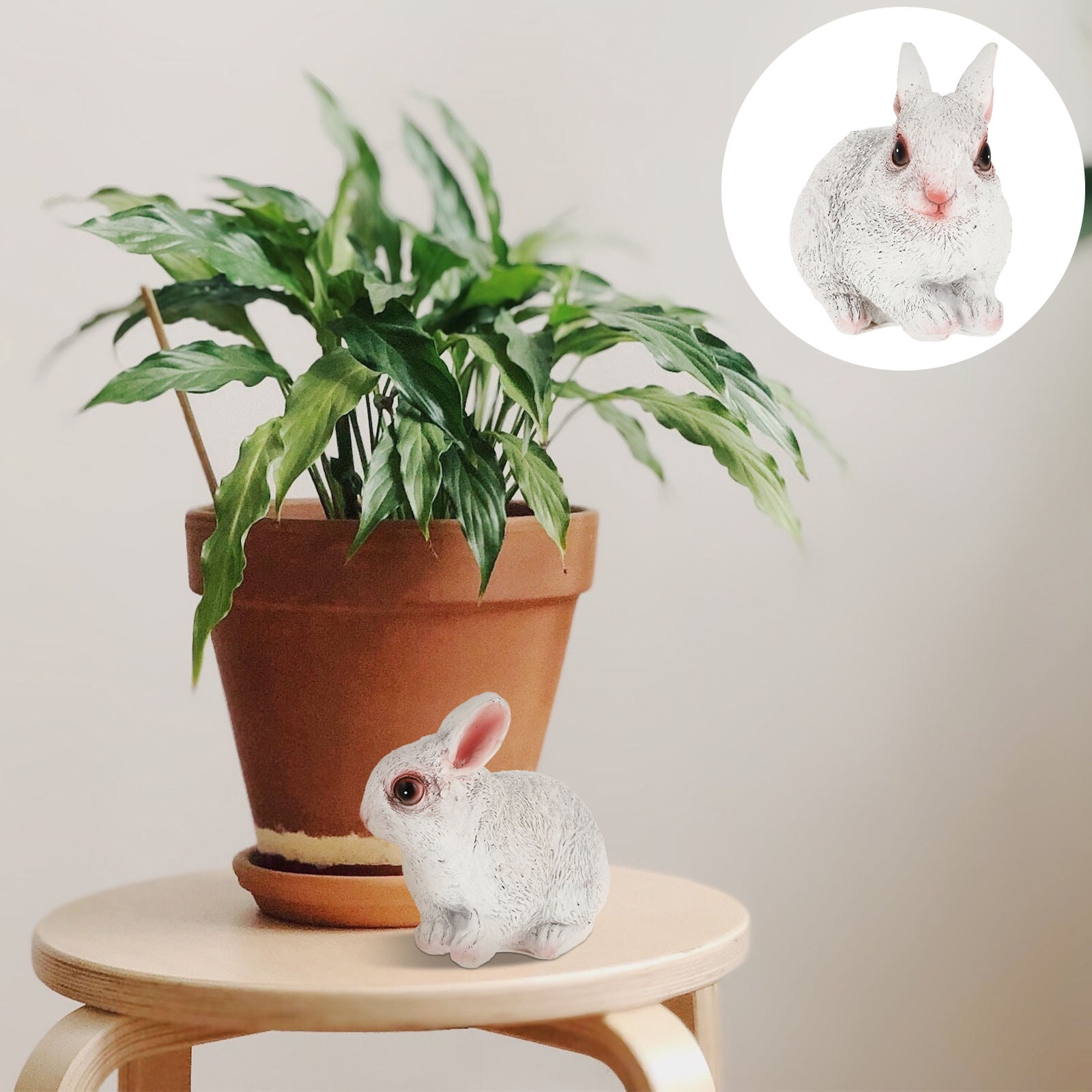 MLINS Miniature Rabbit Decor Gardening Decorations Bunnies Figurine ...