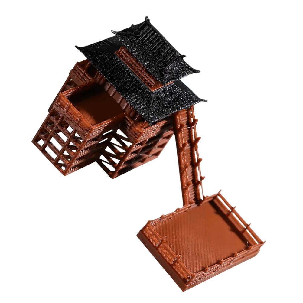 MLINS Miniature Stilted Building Statue Bonsai Landscape Decor Sand ...