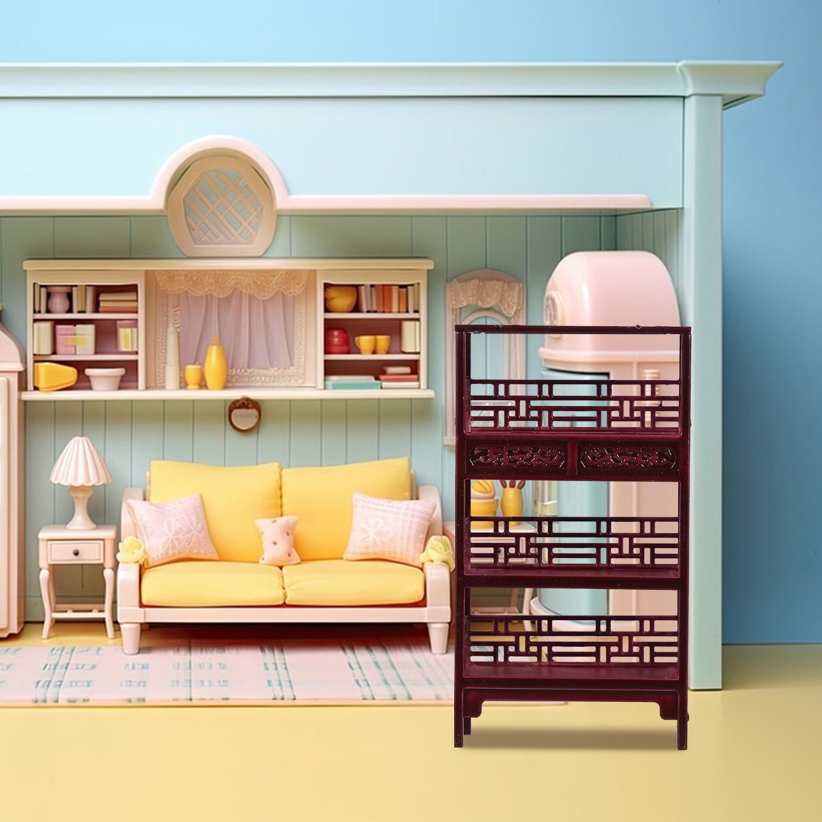 MLINS Miniature Storage Cabinet Mini Display Shelf for DIY Model ...