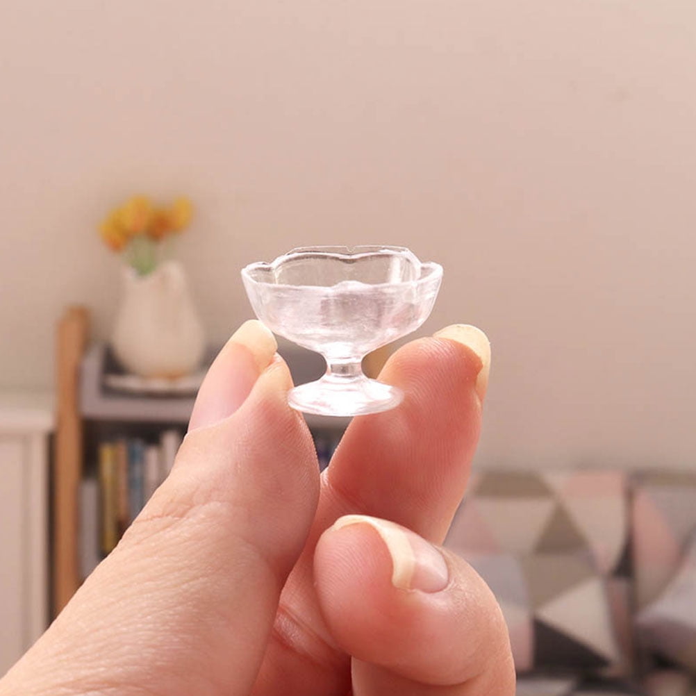 MLINS Miniature Transparent PVC Cups for House Use with Realistic ...