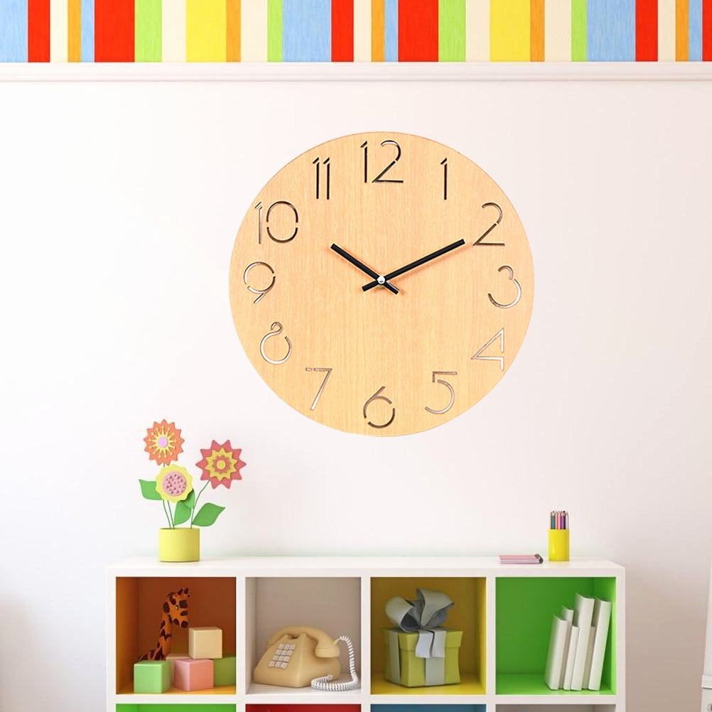 FOMIYES Decorative Clock Light Brown for Home 1Set - Walmart.com