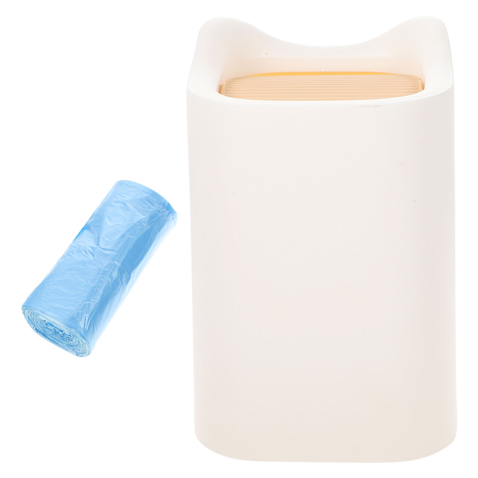MLINS Modern Plastic Small Trash Can with Lid Wastebasket for Bathroom ...