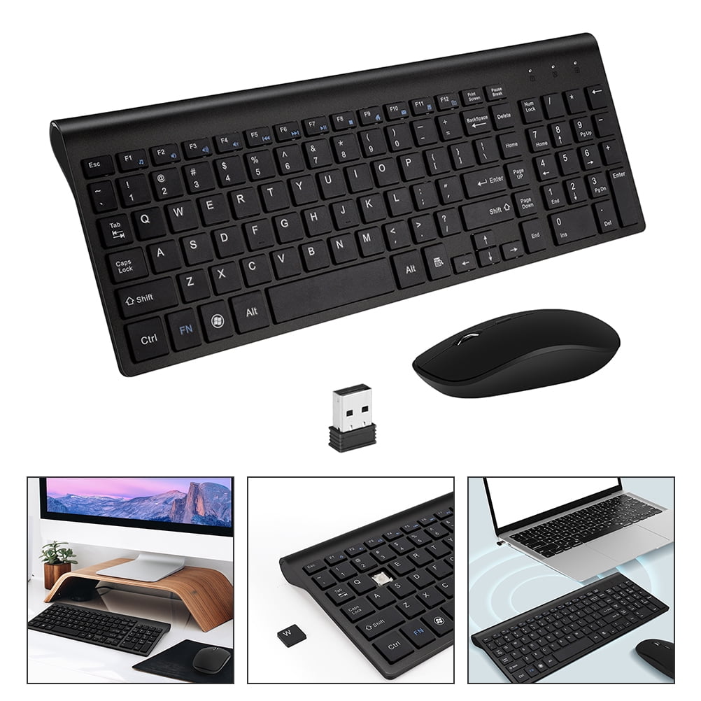 MLINS Modern Wireless Keyboard Mouse with 10 Meters Distance and ...