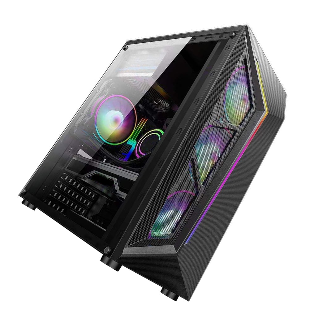 MLINS Modified Computer Chassis Transparent Side Panel RGB Lighting ...